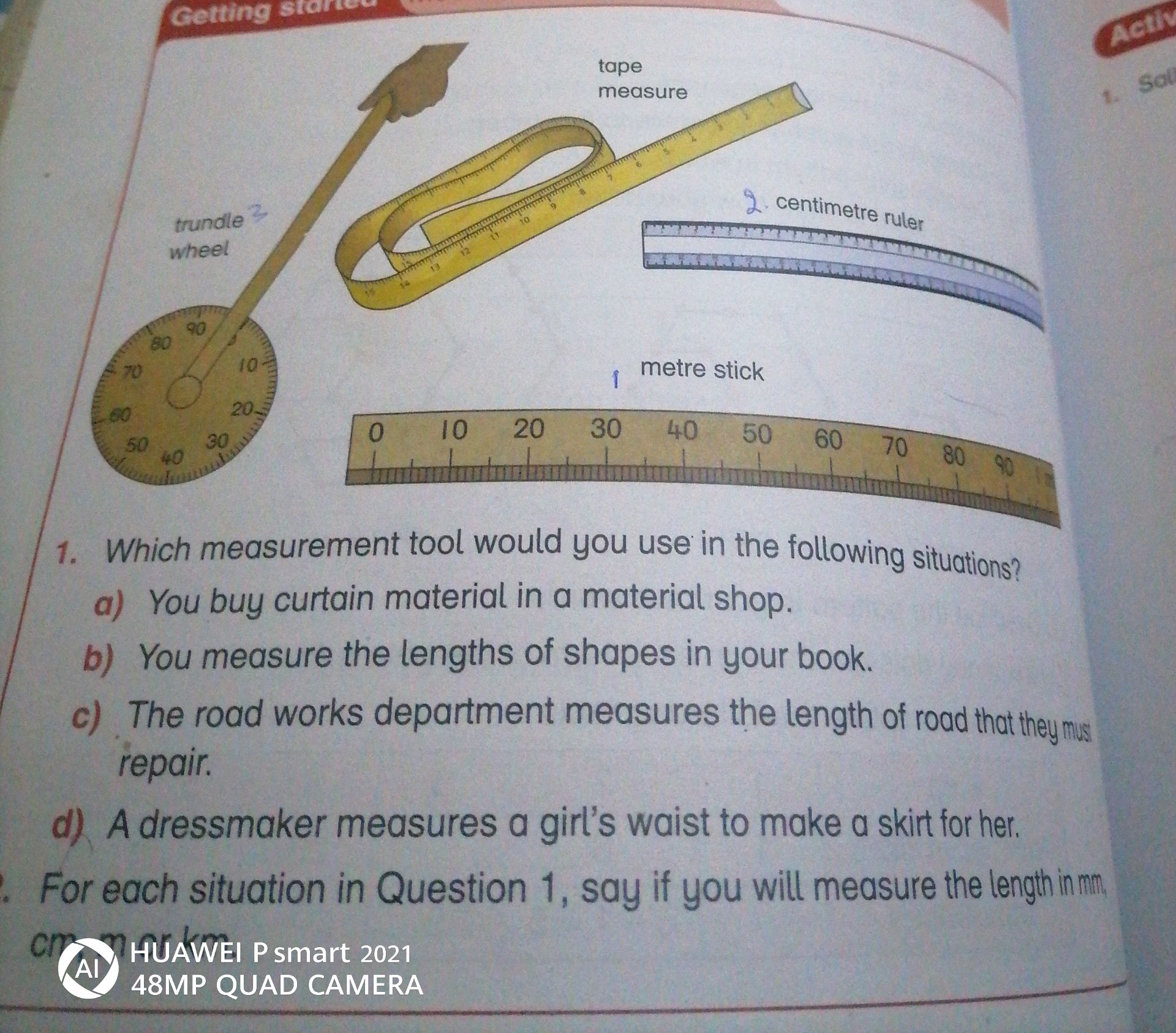 Which measurement tool would you use in the