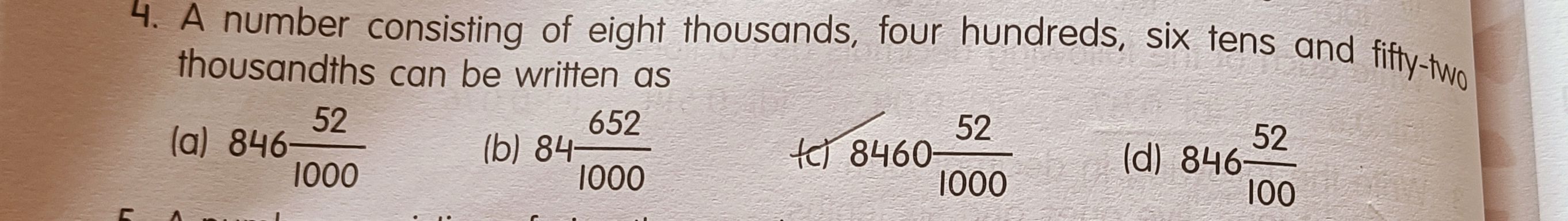 4. A number consisting of eight thousands, | StudyX