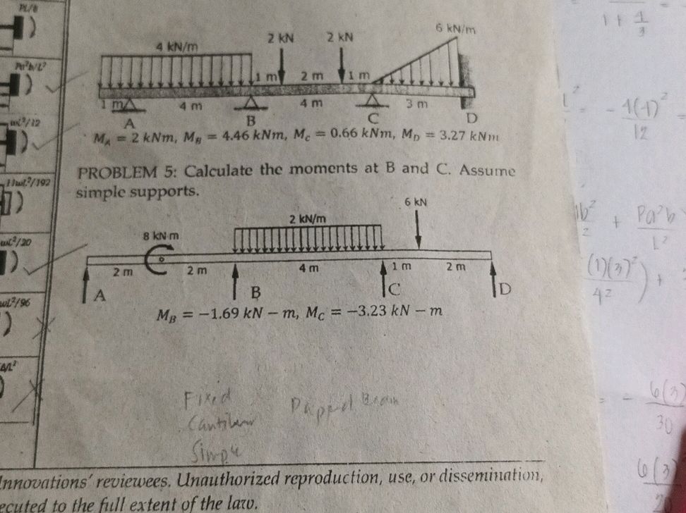 PROBLEM 5: Calculate the moments at B and C. | StudyX
