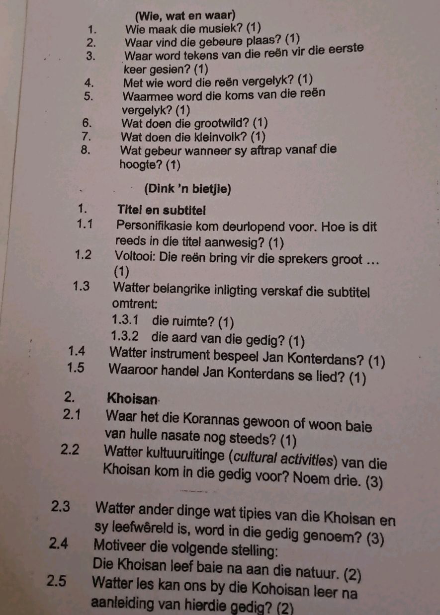 (Wie, wat en waar) 1. Wie maak die musiek? | StudyX