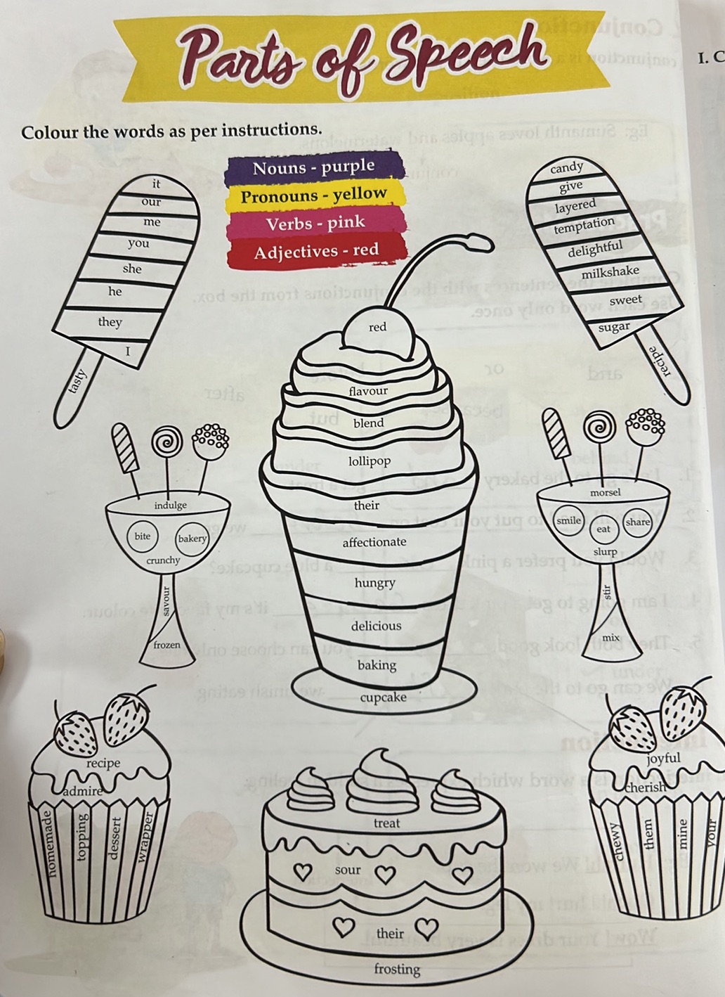 Colour the words as per instructions. Nouns | StudyX