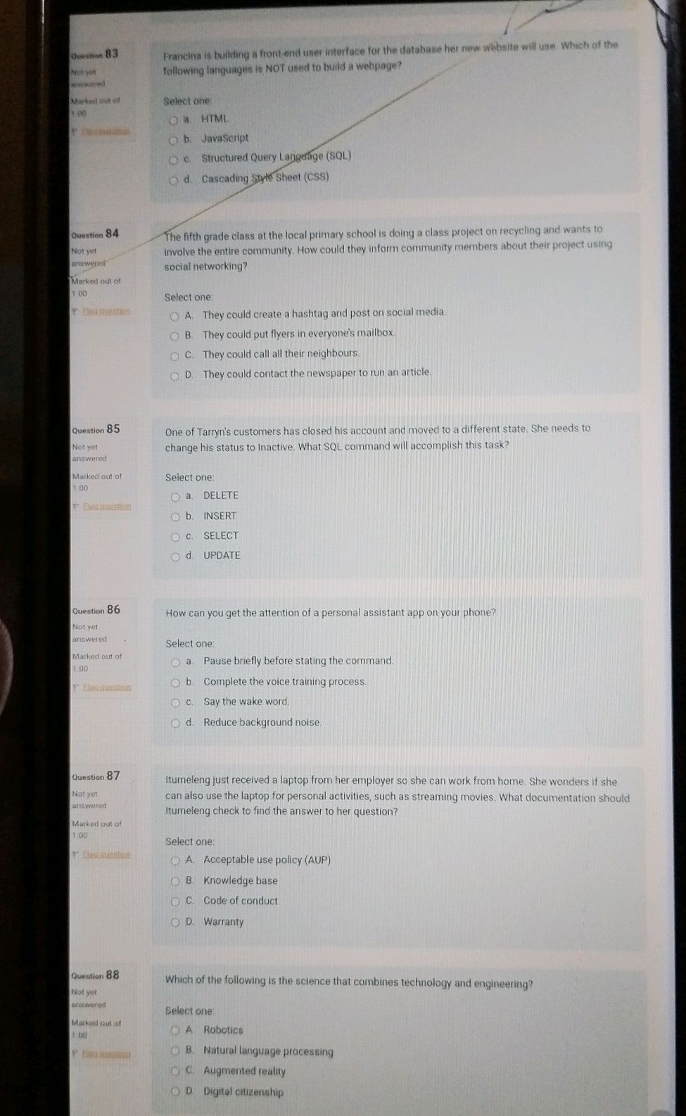 Question 83 Francina is building a front-end | StudyX