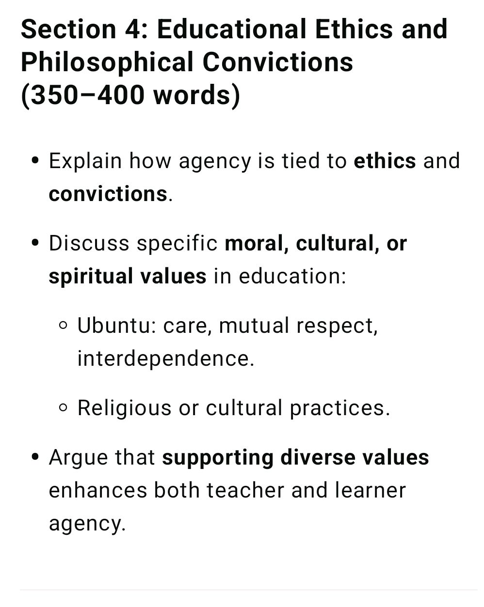 Explain how agency is tied to ethics and