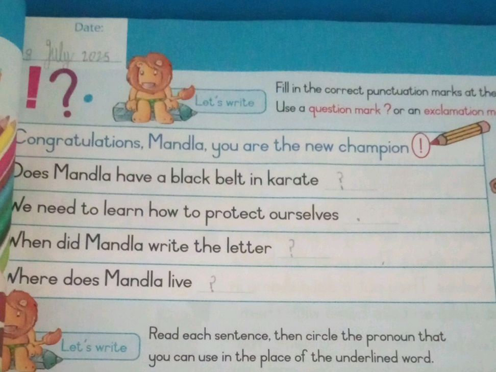 Fill in the correct punctuation marks at | StudyX