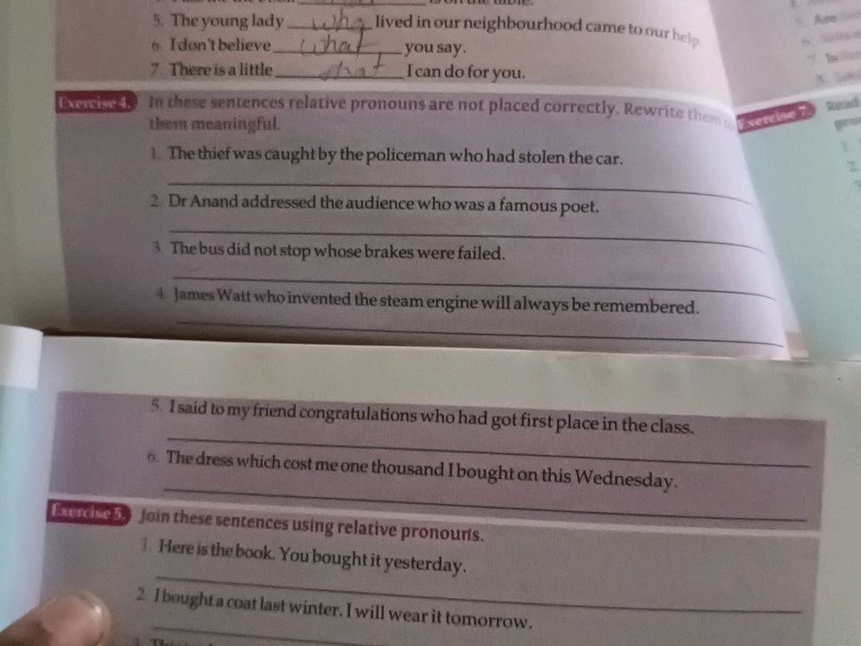 Exercise 4. In these sentences relative | StudyX