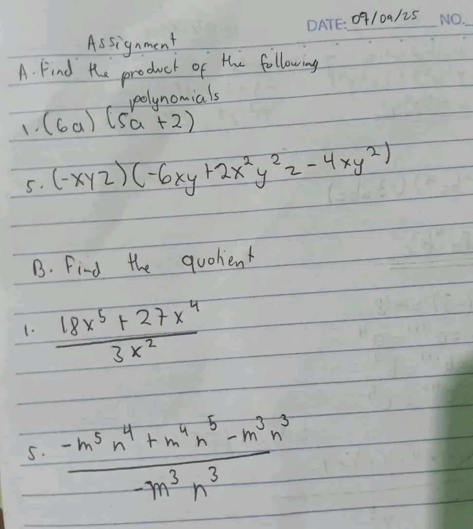 A. Find the product of the following | StudyX