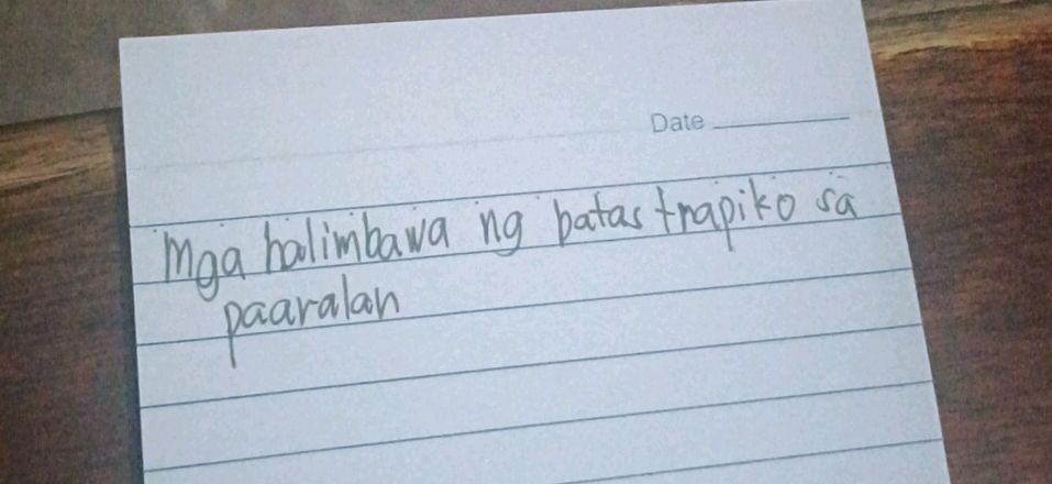Mga halimbawa ng batas trapiko sa paaralan | StudyX