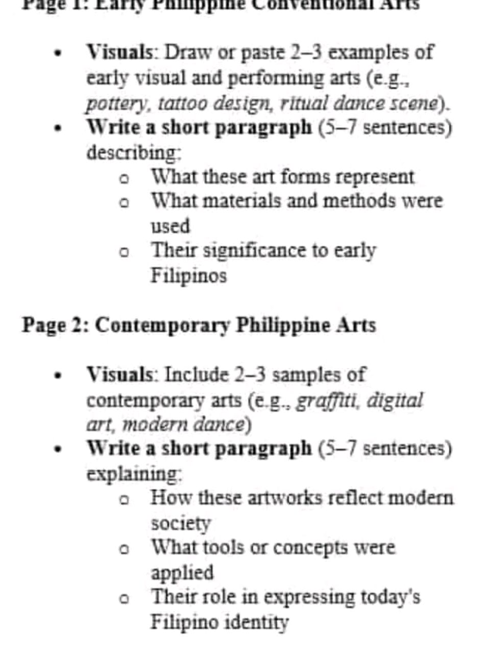 Page 1: Early Philippine Conventional Arts | StudyX