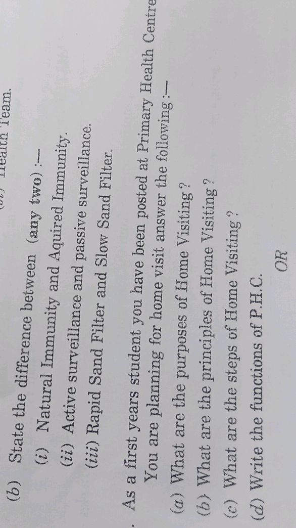 (b) State the difference between (any two) | StudyX