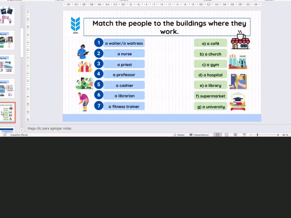 Match the people to the buildings where they | StudyX