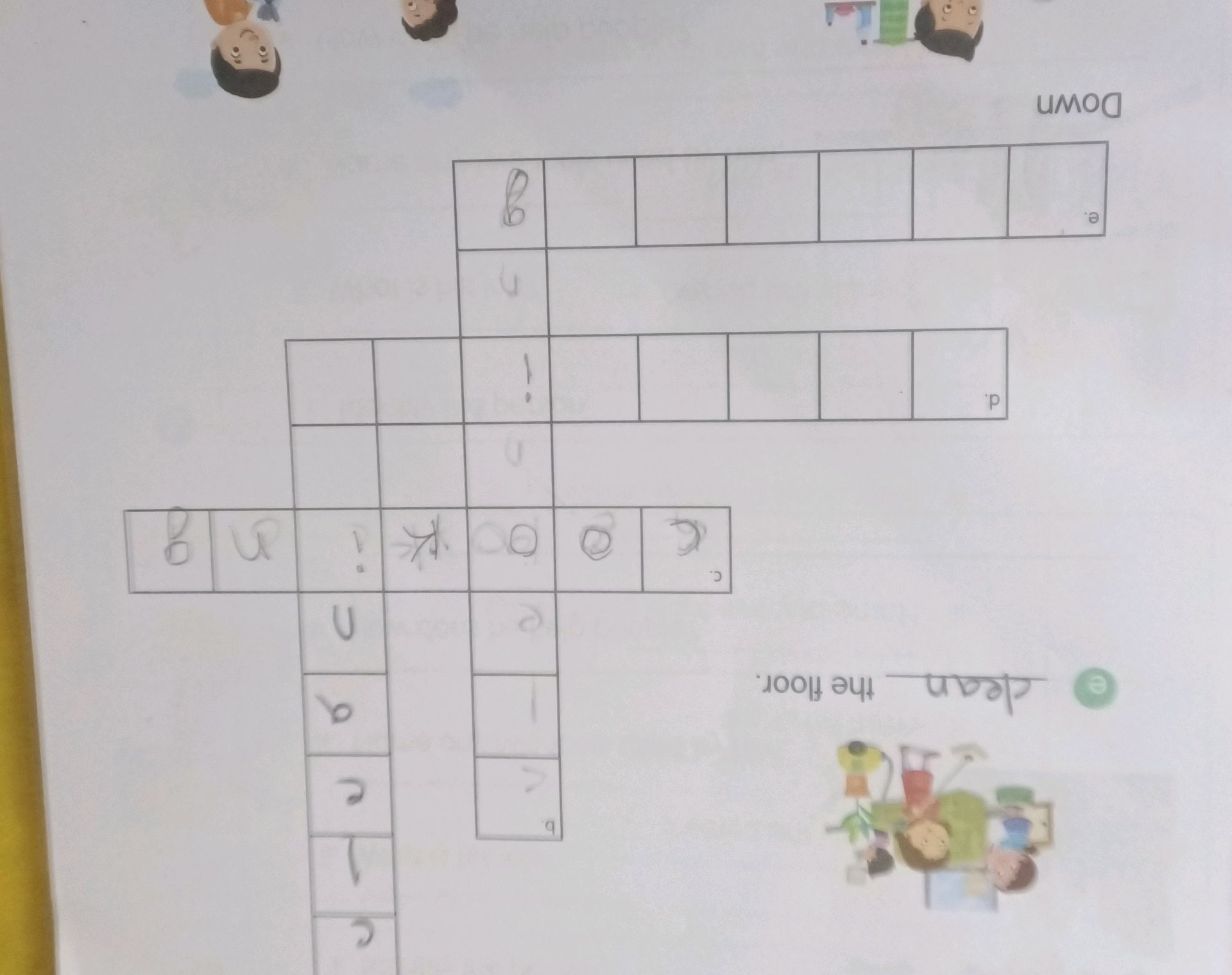 Crossword puzzle with handwritten letters | StudyX