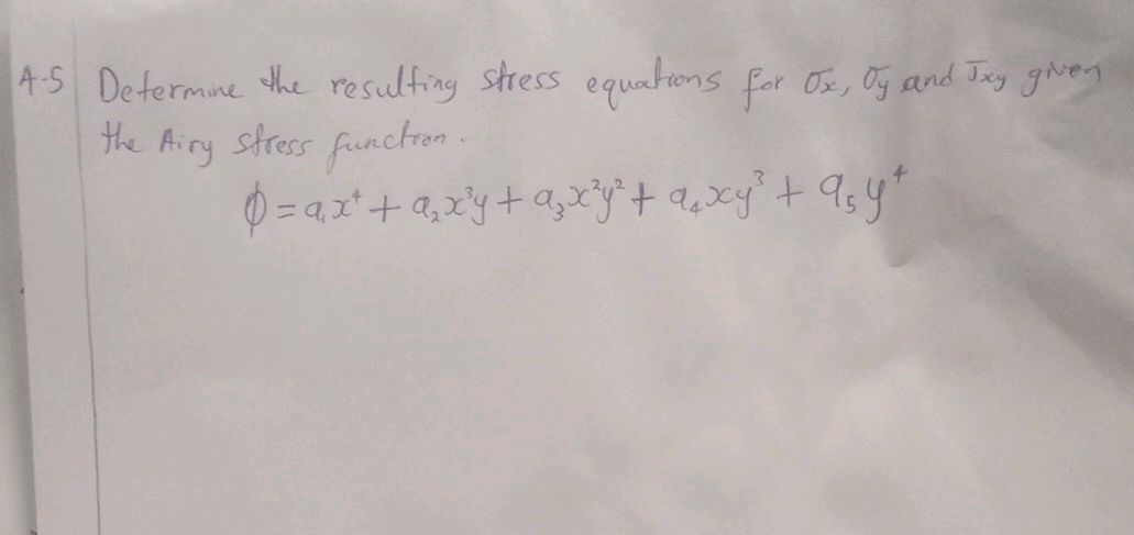 4-5 Determine the resulting stress equations | StudyX