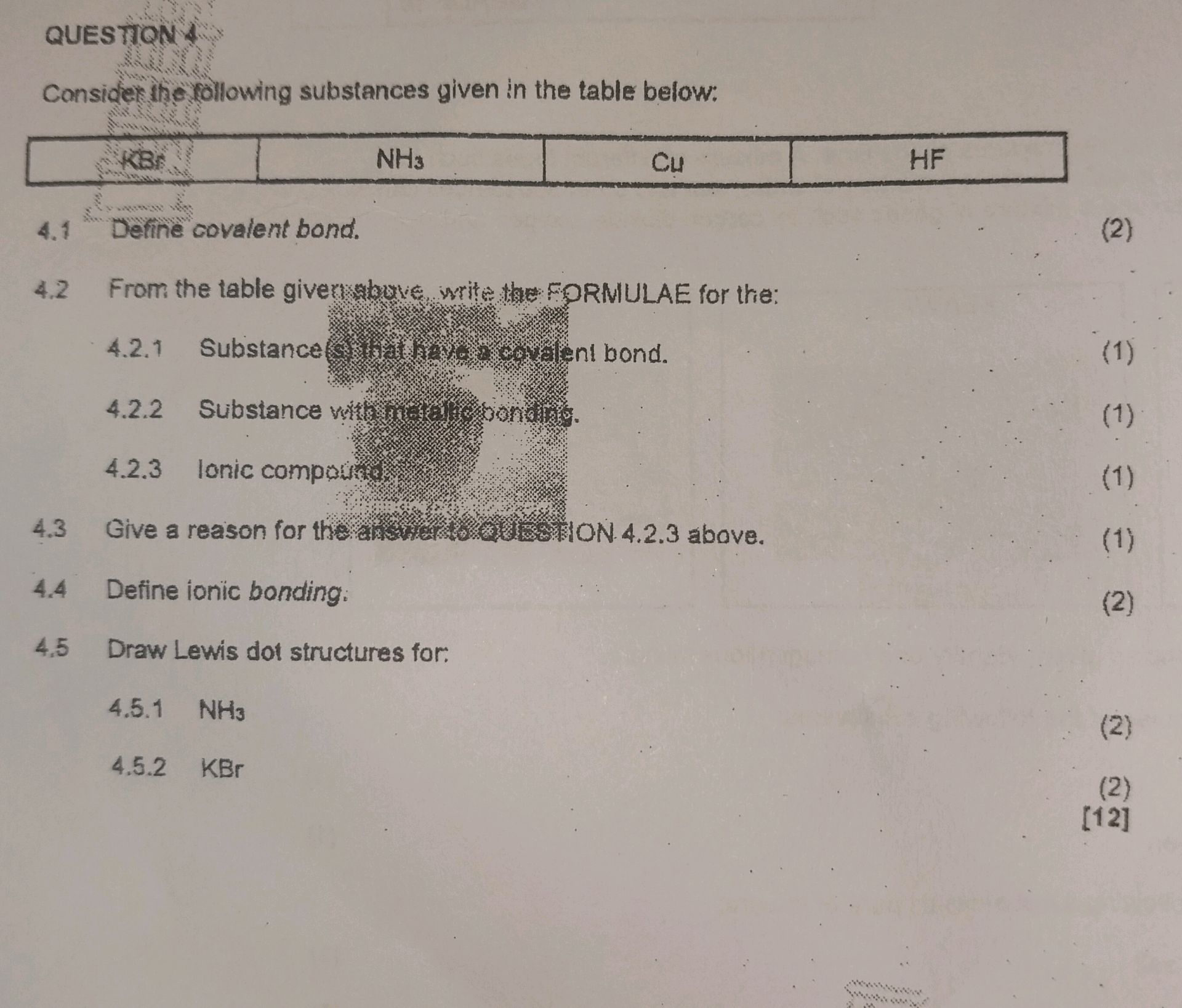 Consider the following substances given in | StudyX