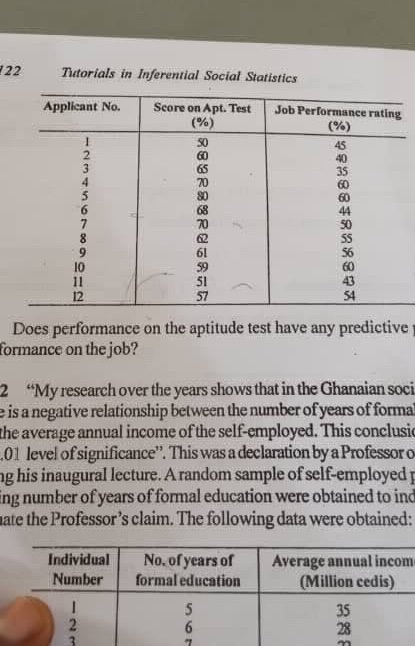 Does performance on the aptitude test have | StudyX