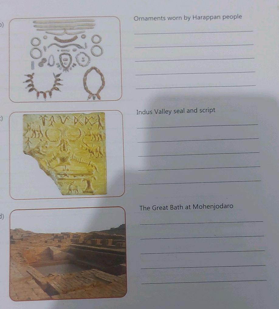 Ornaments worn by Harappan people Indus | StudyX