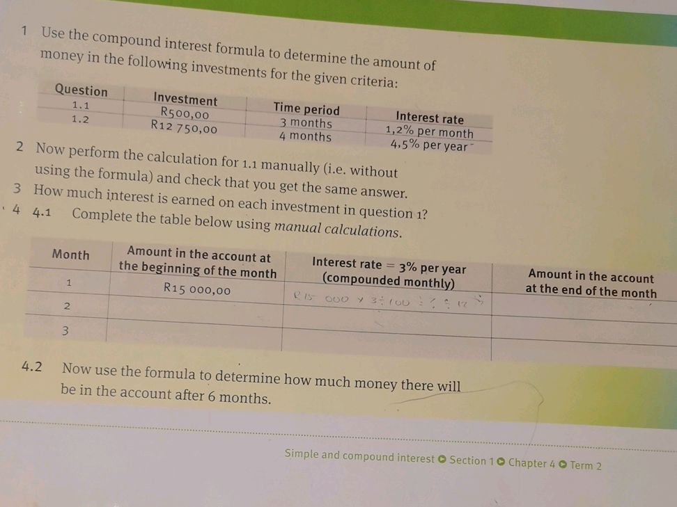 1 Use the compound interest formula to | StudyX
