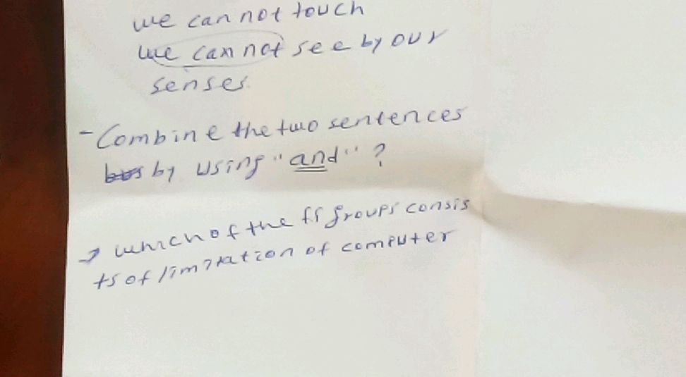 Combine the two sentences by using "and"? | StudyX