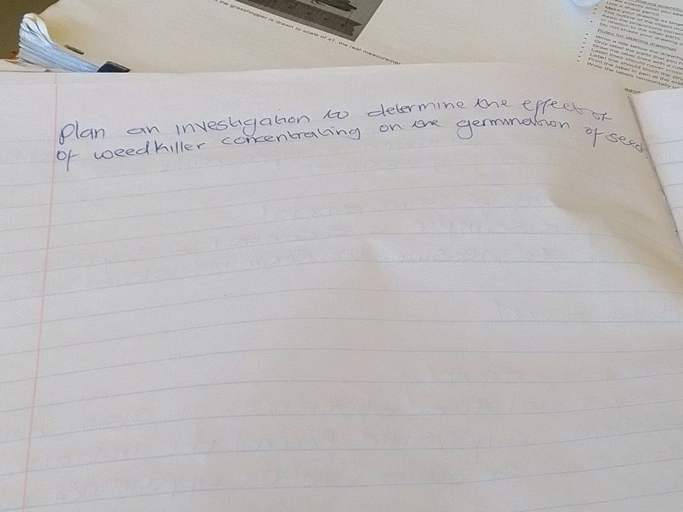 Plan an investigation to determine the | StudyX