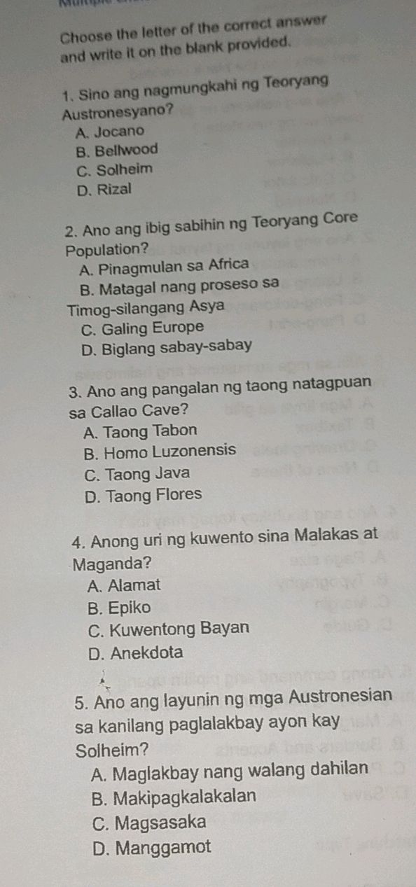 1. Sino ang nagmungkahi ng Teoryang | StudyX