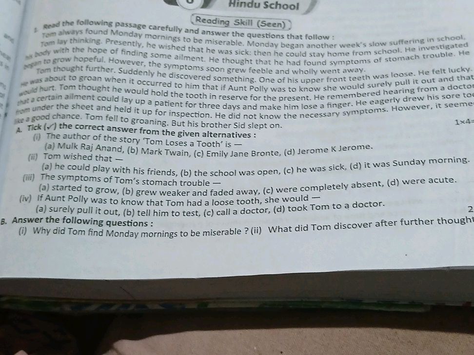 1. Read the following passage carefully and | StudyX