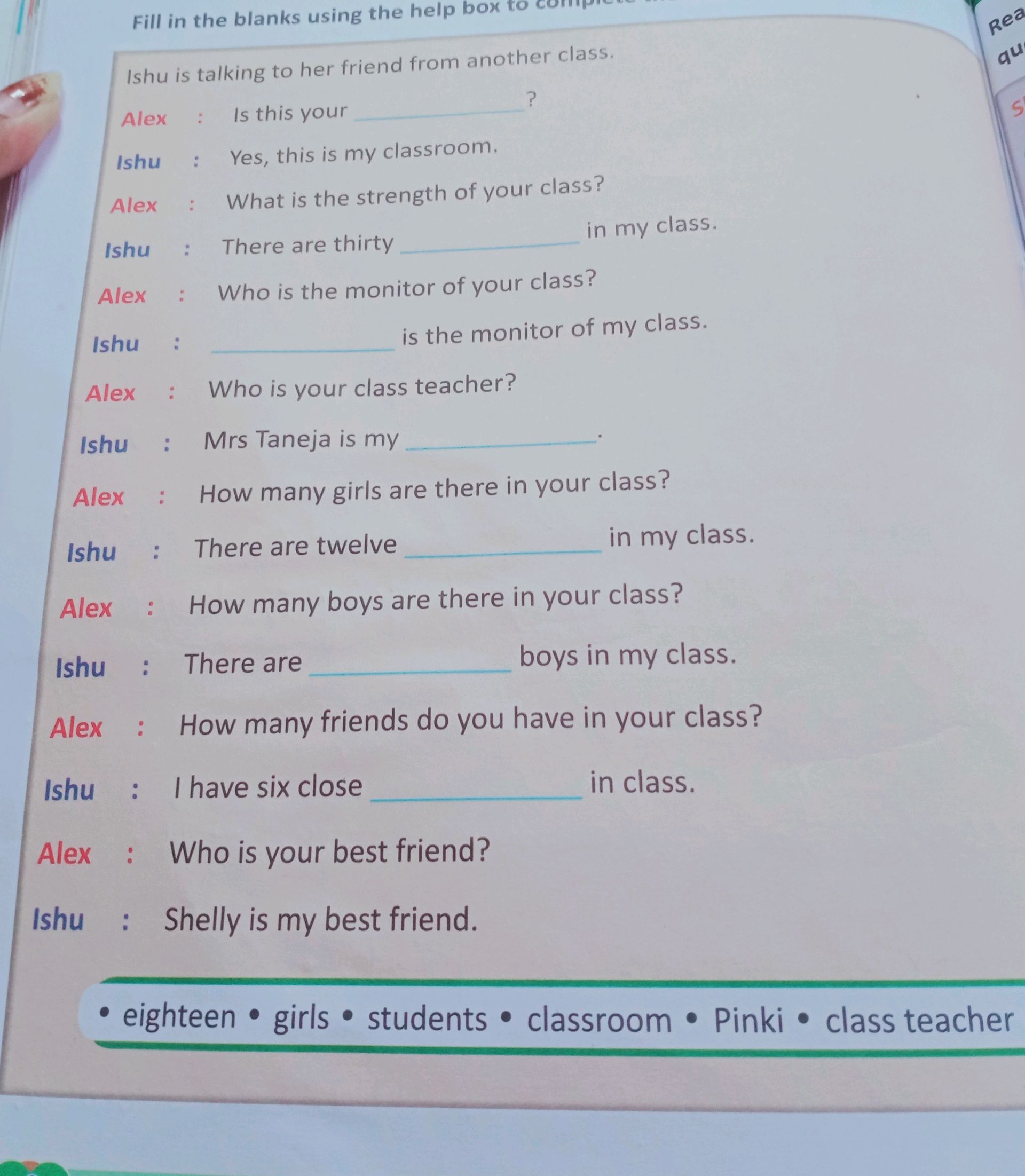 Fill in the blanks using the help box to | StudyX