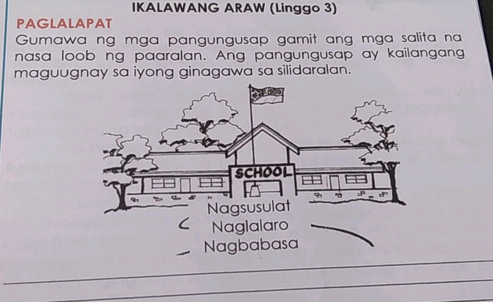 Gumawa ng mga pangungusap gamit ang mga | StudyX