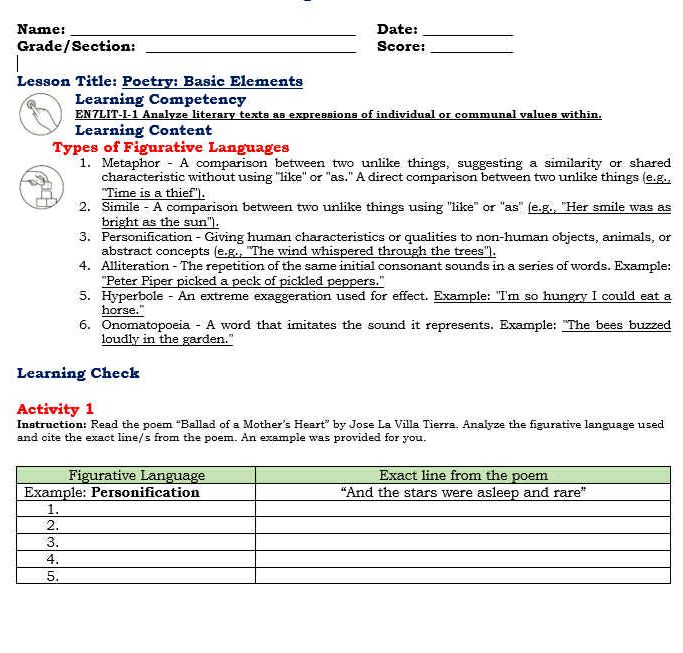 Instruction: Read the poem "Ballad of a | StudyX