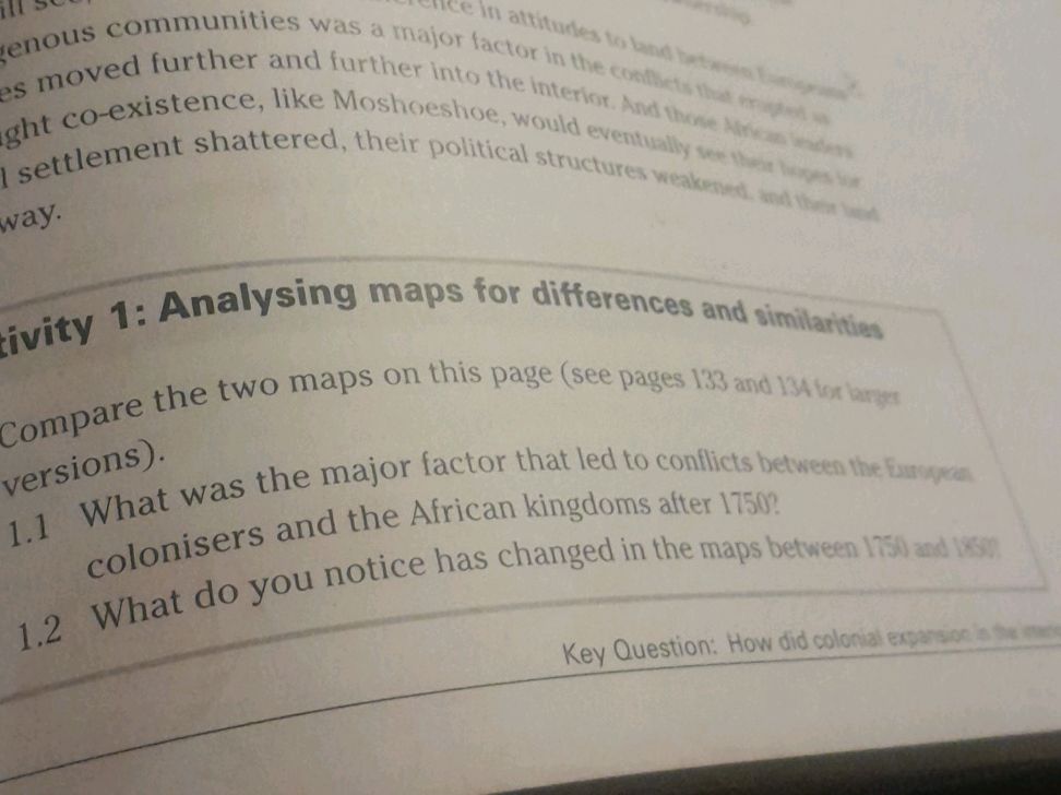 Activity 1: Analysing maps for differences