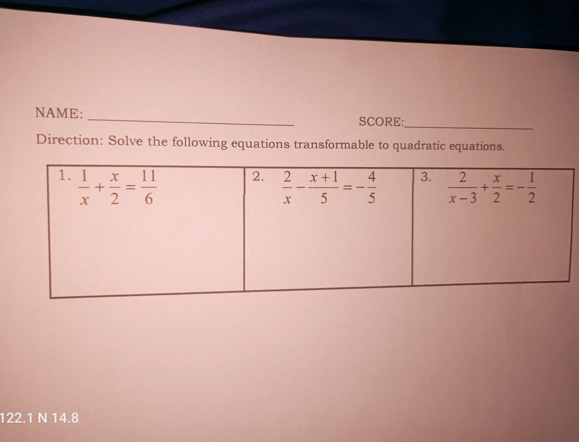Direction: Solve the following equations | StudyX