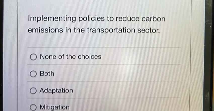 Implementing policies to reduce carbon | StudyX