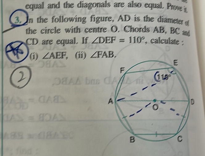 In the following figure, AD is the diameter | StudyX