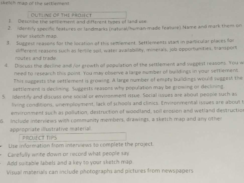 1. Describe the settlement and different | StudyX