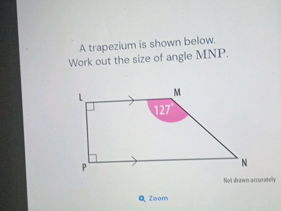 A trapezium is shown below. Work out the | StudyX