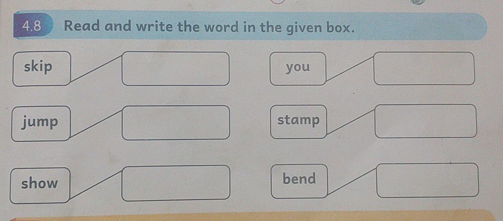 4.8 Read and write the word in the given | StudyX