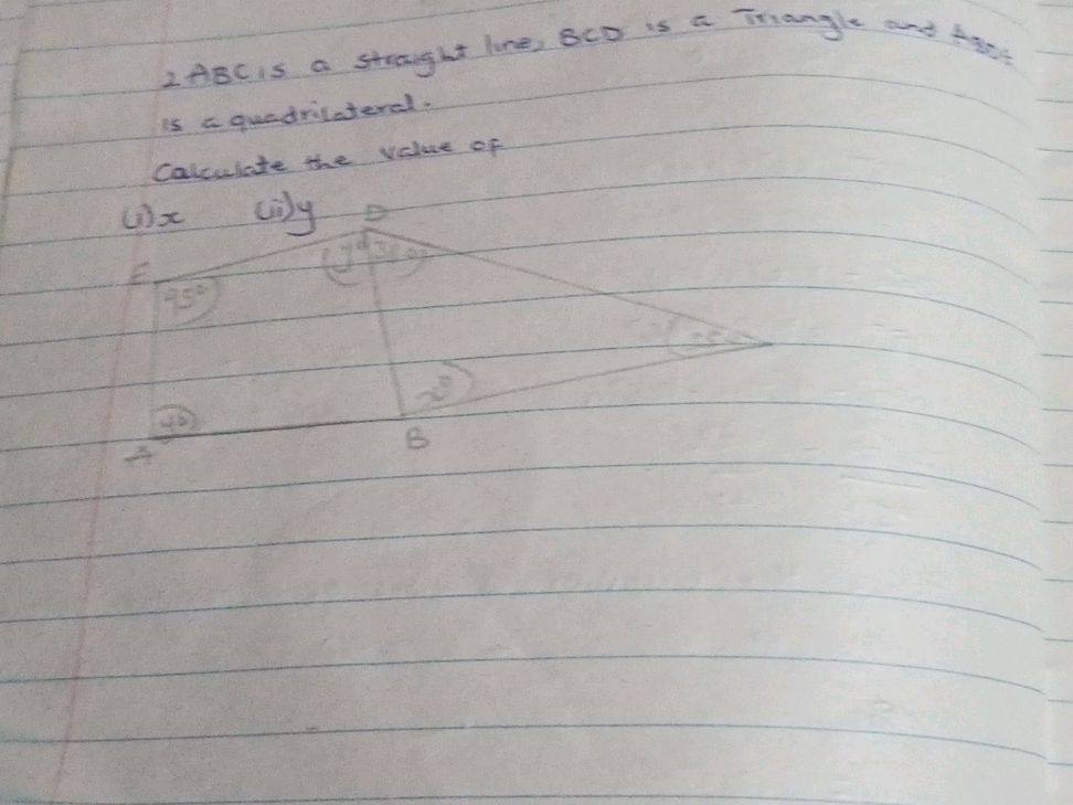 2 ABC is a straight line, BCD is a Triangle | StudyX