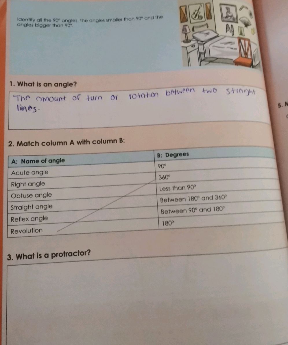 1. What is an angle? The amount of turn or | StudyX