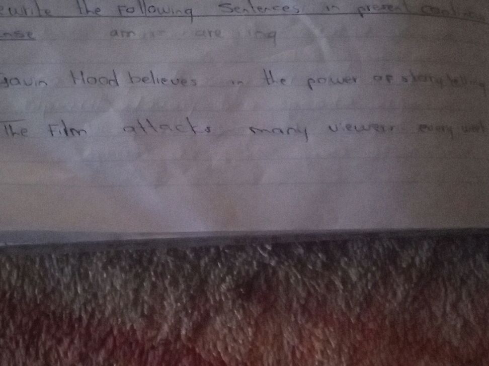 Rewrite the following sentences in present | StudyX