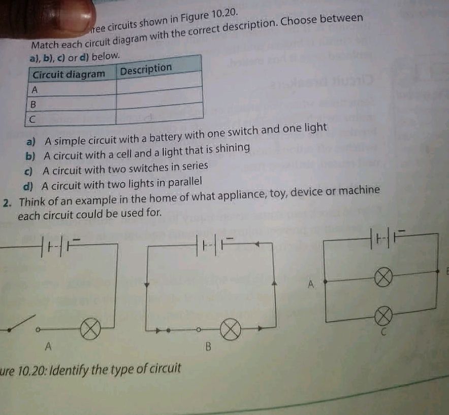 Match each circuit diagram with the correct | StudyX