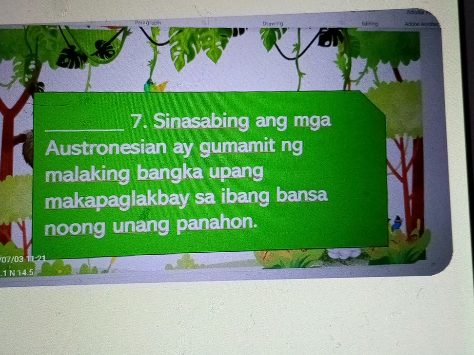 7. Sinasabing ang mga Austronesian ay | StudyX