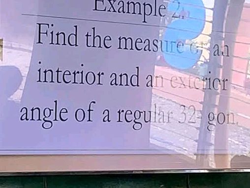 Find the measure of an interior and an | StudyX