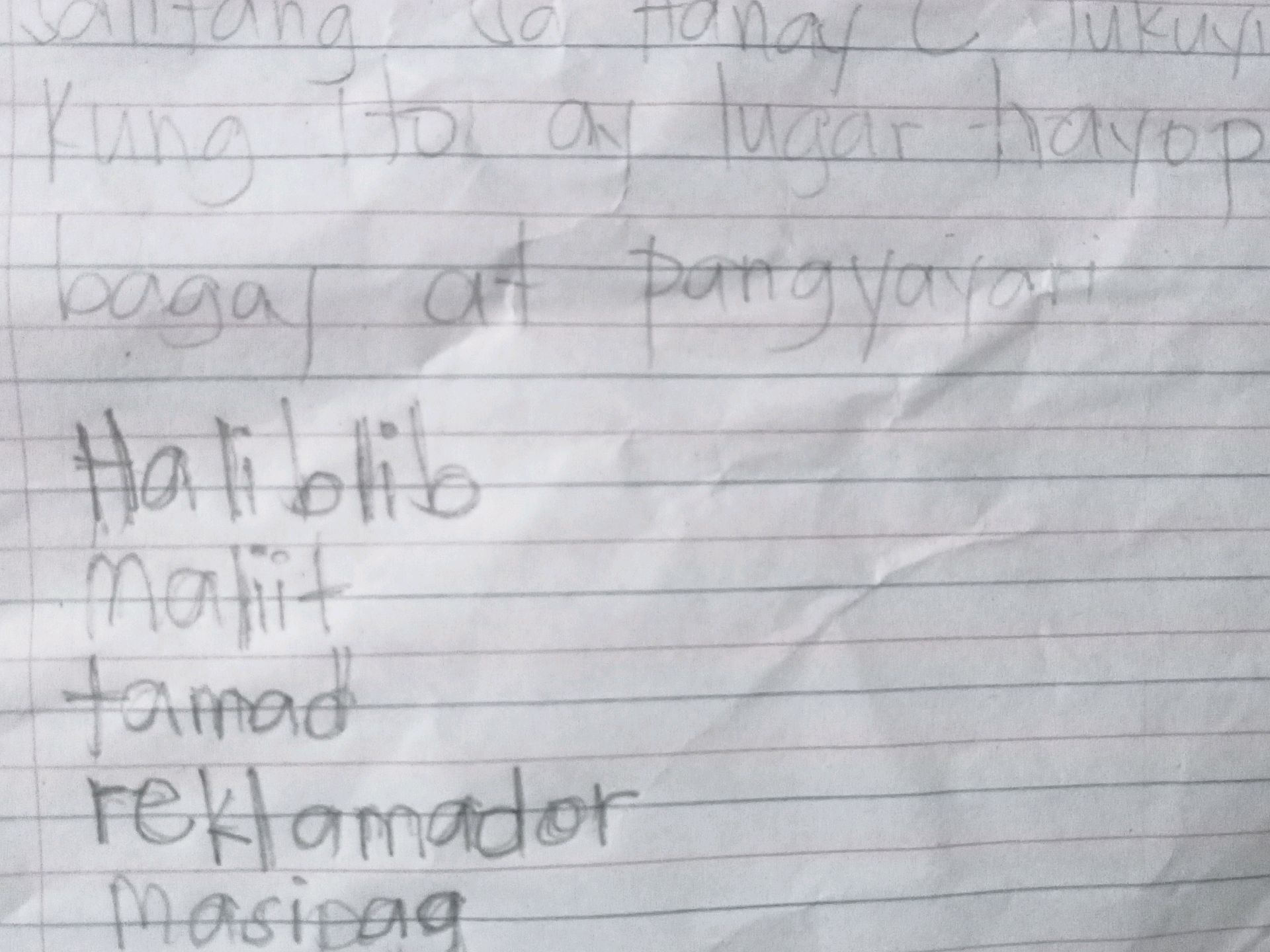 So Hanay C Tukuyi Kung Ito ay lugar hayop | StudyX