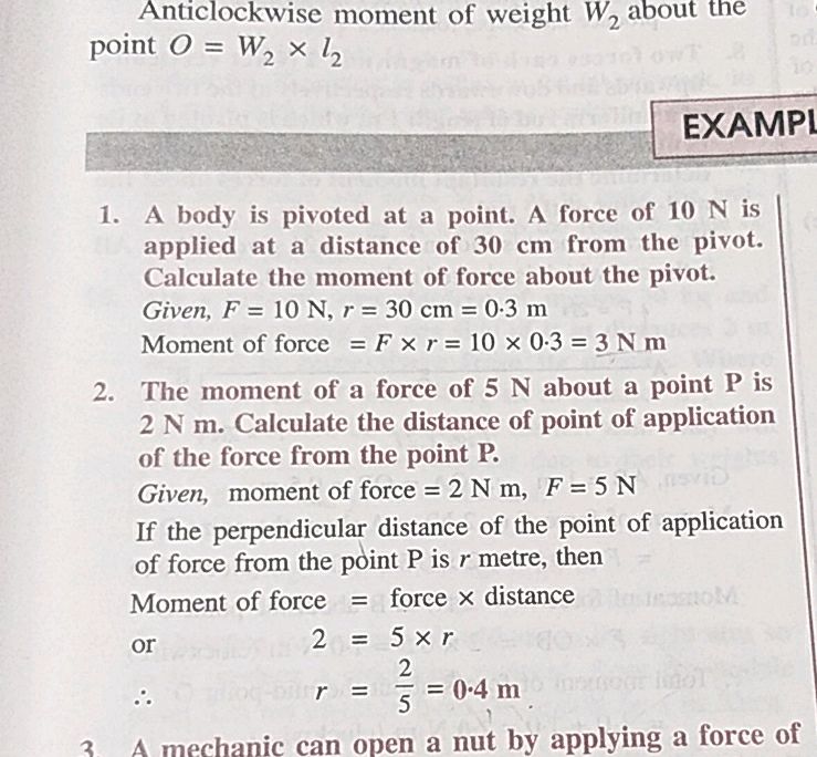 1. A body is pivoted at a point. A force of | StudyX
