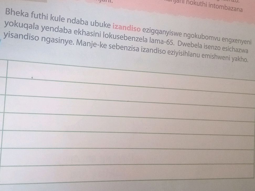 Bheka futhi kule ndaba ubuke izandiso | StudyX