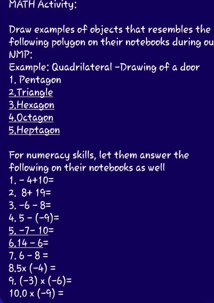Draw examples of objects that resembles the | StudyX