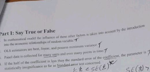 Part 1: Say True or False 1. In | StudyX