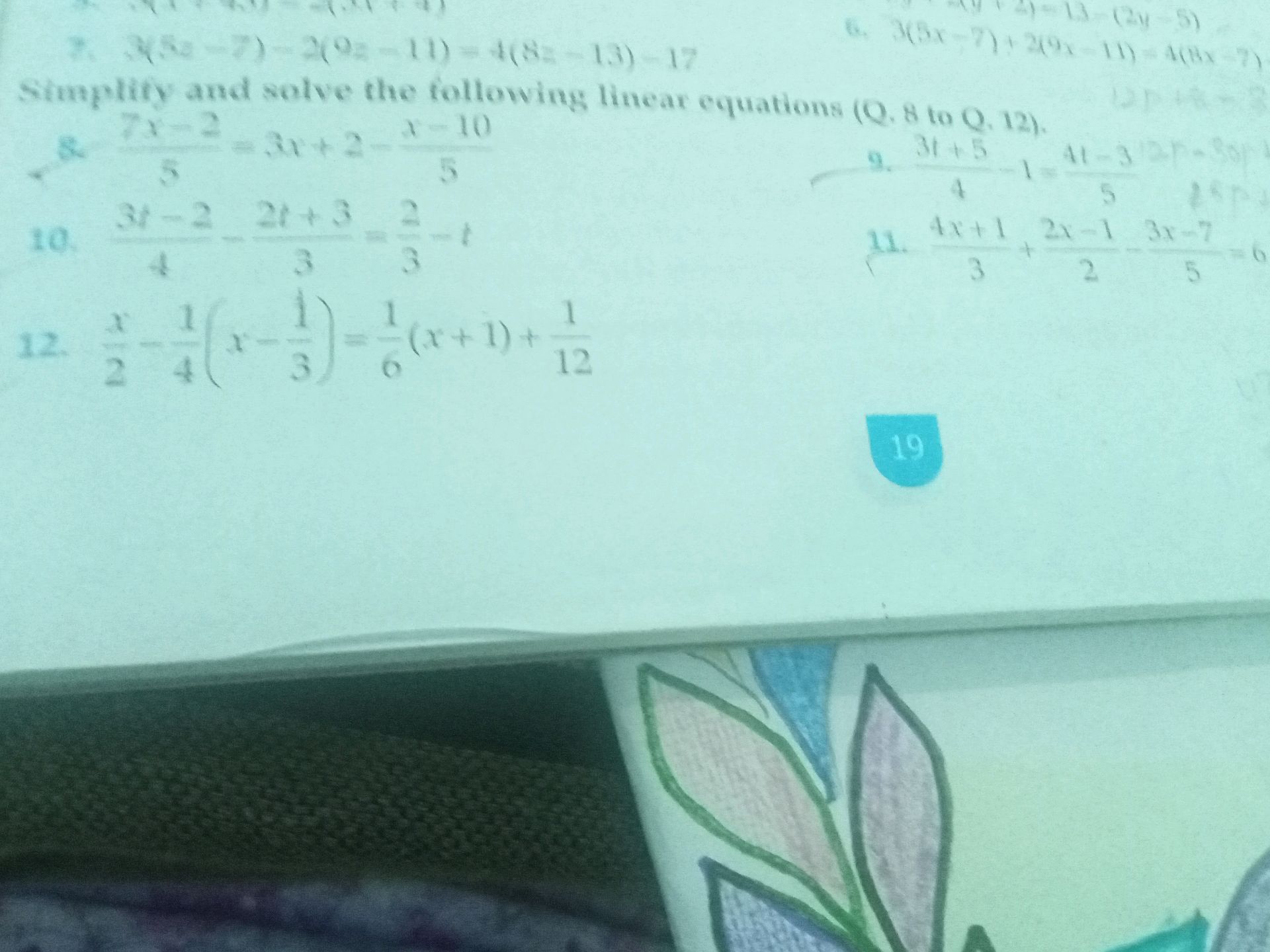 Simplify and solve the following linear | StudyX