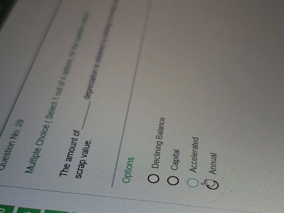 Question No: 29 Multiple Choice (Select 1 | StudyX