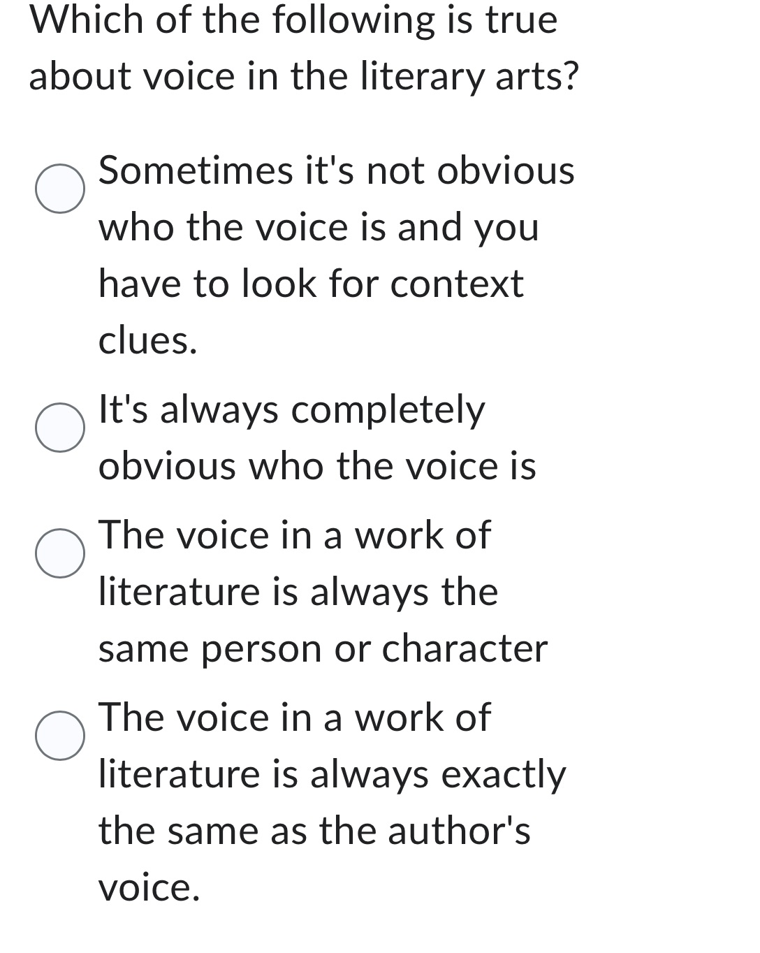 Which of the following is true about voice