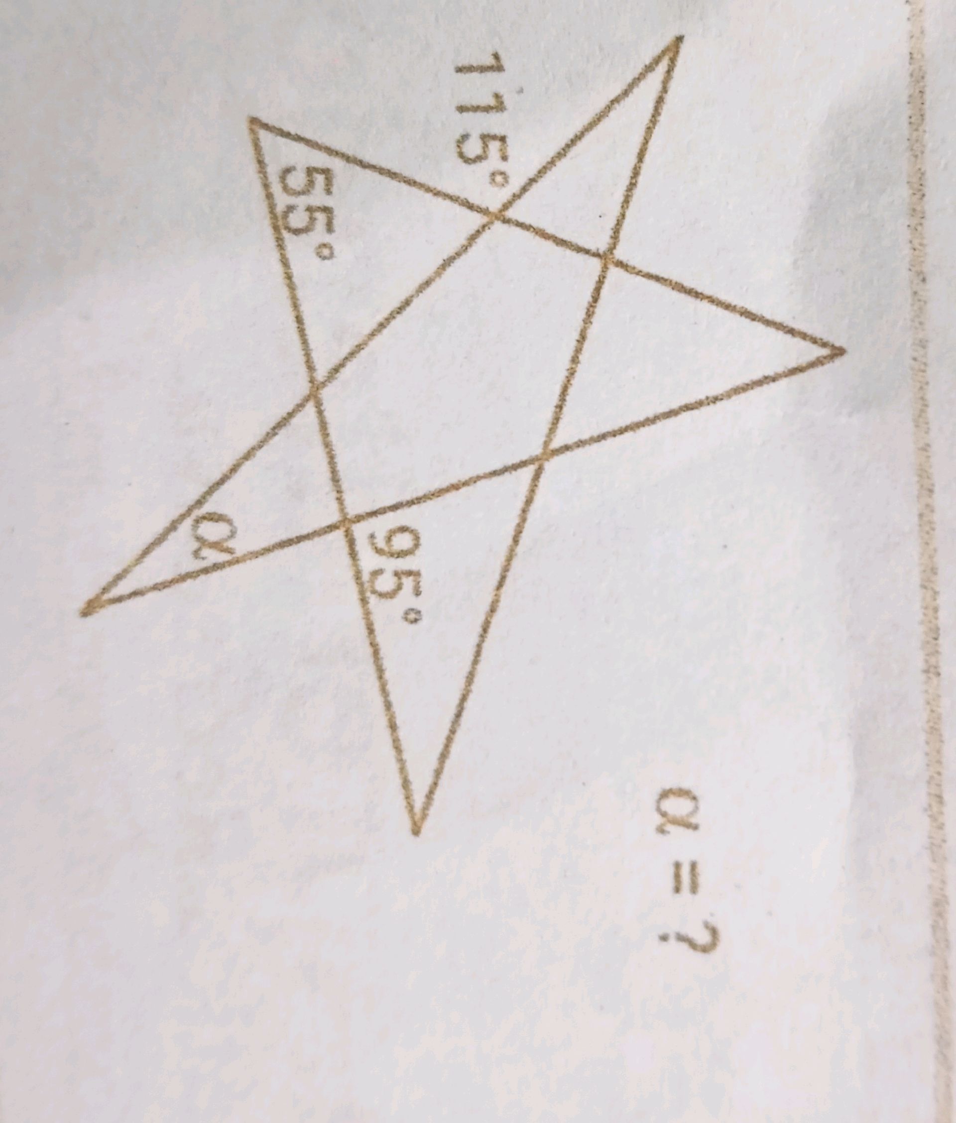 With the angles of the star: | StudyX