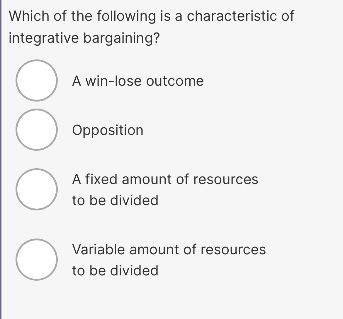 Which of the following is a characteristic | StudyX